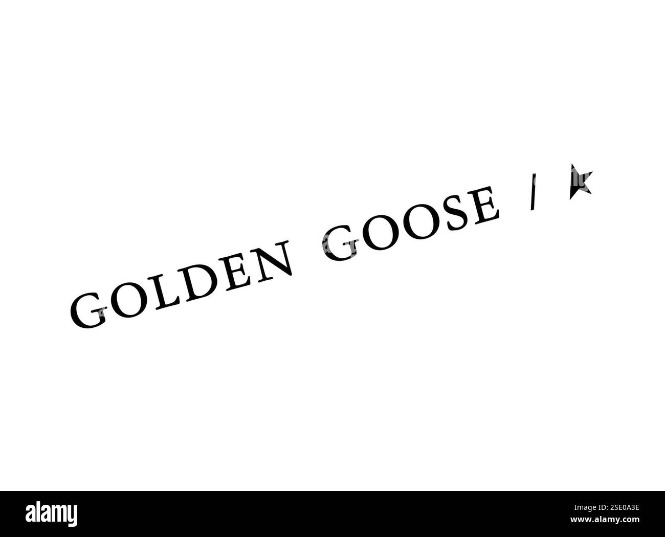 Turned to the left, Golden Goose sneaker logo, logo Stock Photo - Alamy