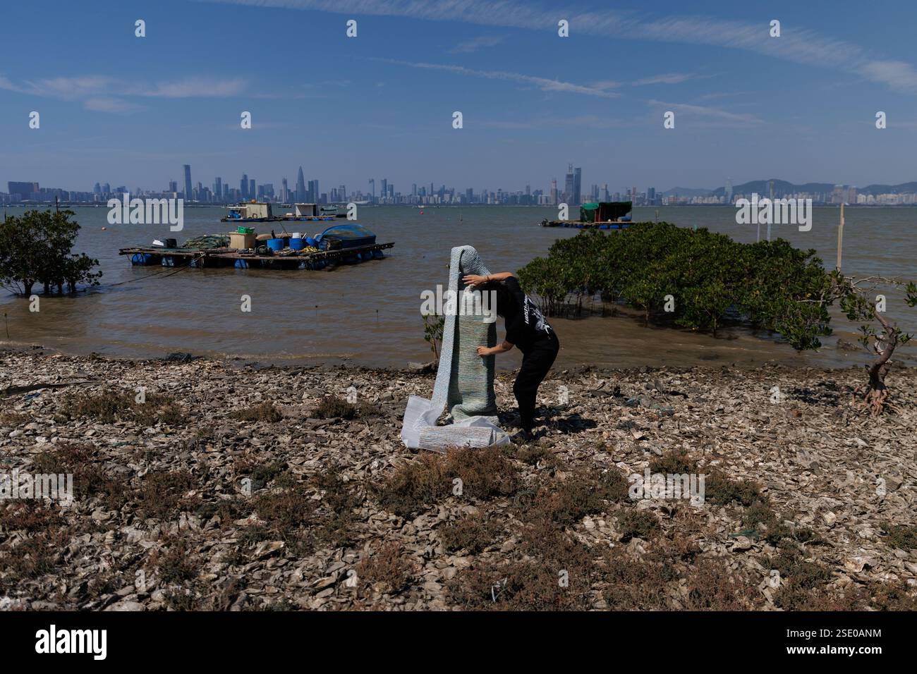 Movana prepare her art piece of Body Container for the photo shoot near ...