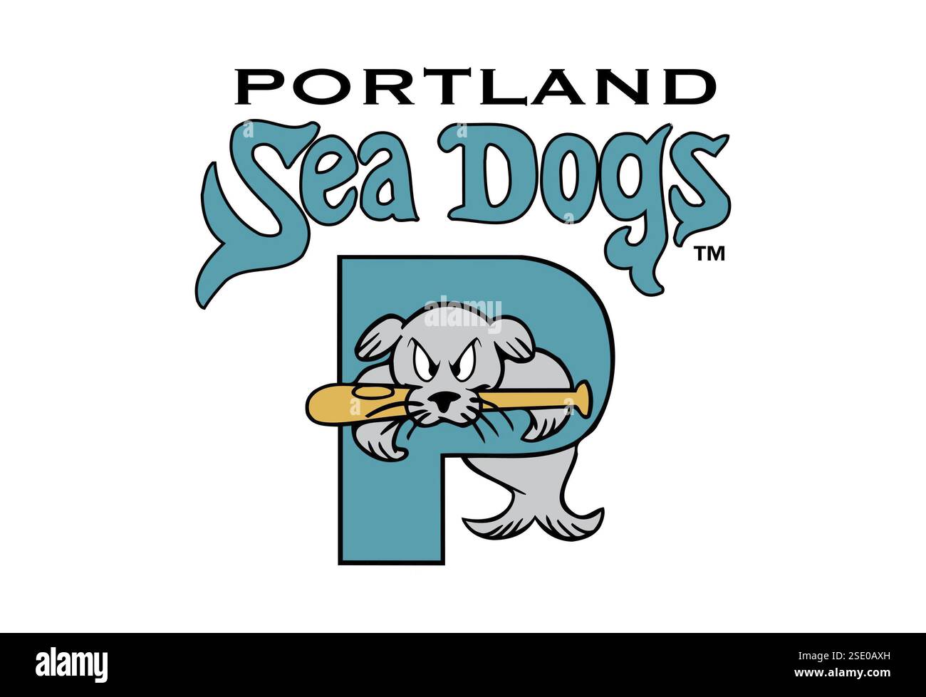 Portland Sea Dogs Logo 1994, Baseball, Old Logo from 1994 Stock Photo ...