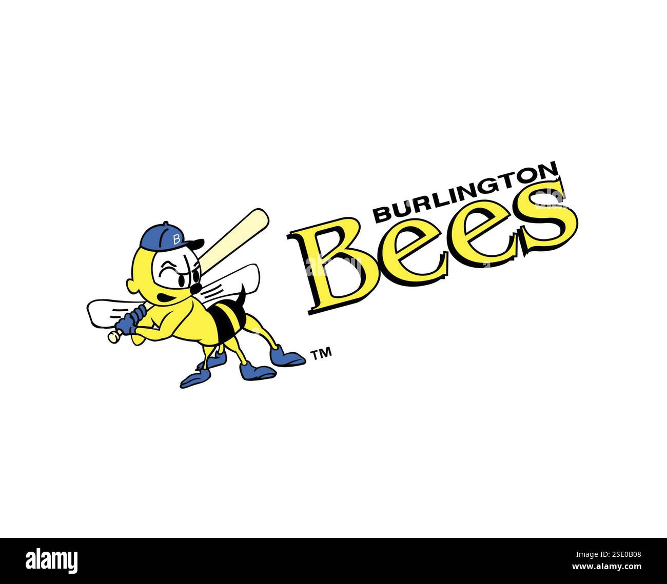 Rotated to left, Burlington Bees Logo 1993, Baseball, Old Logo from ...