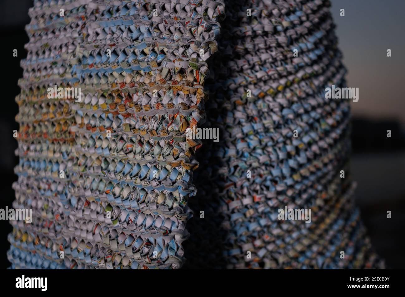 Detail of Movana Chen’s art piece body container. Movana Chen is an ...