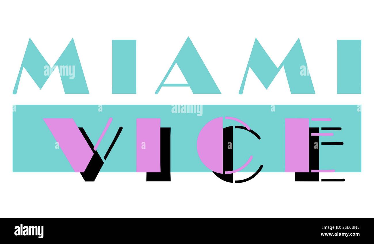 Miami Vice logo, Media & TV, Logo Stock Photo - Alamy