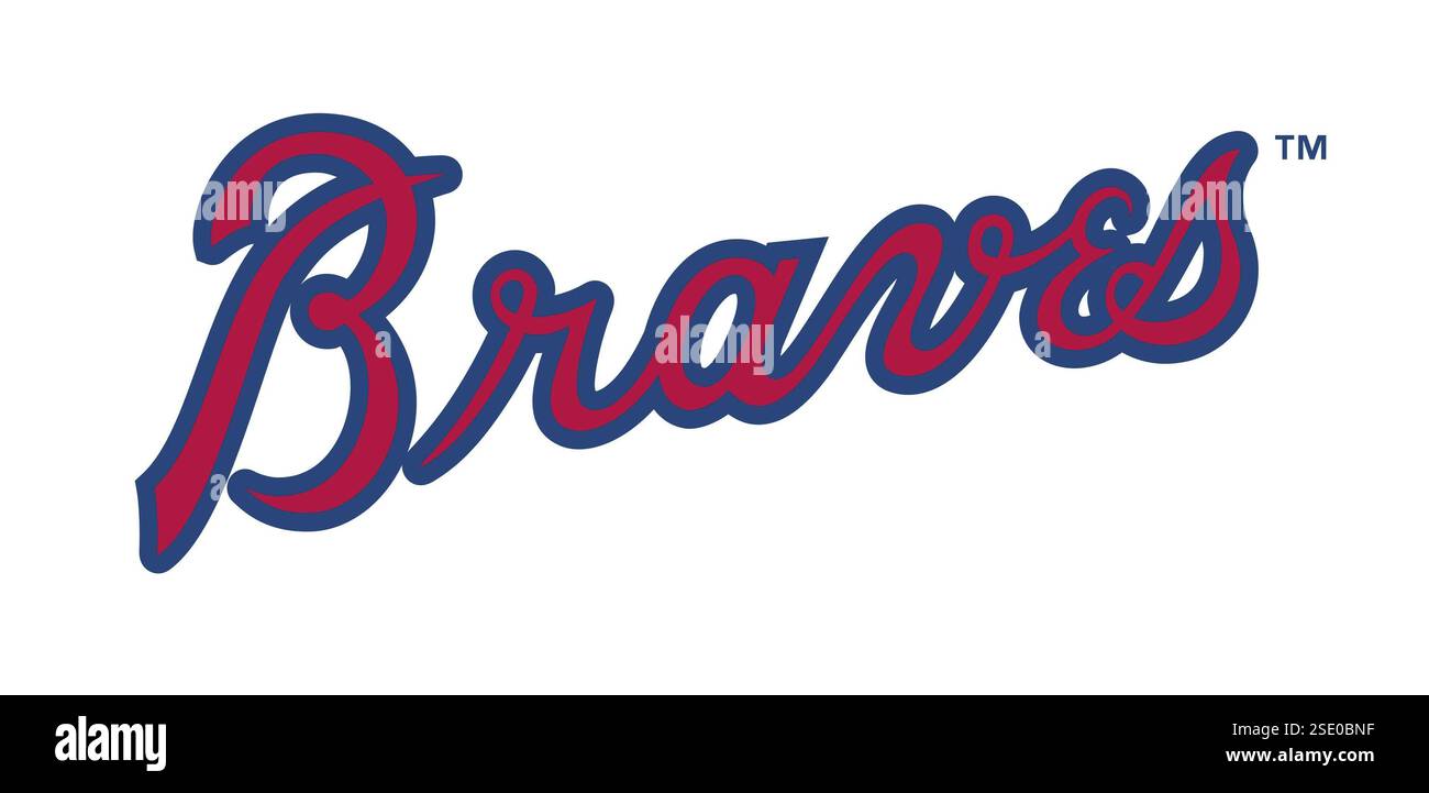 Font Atlanta Braves Logo, Baseball, Logo Stock Photo - Alamy