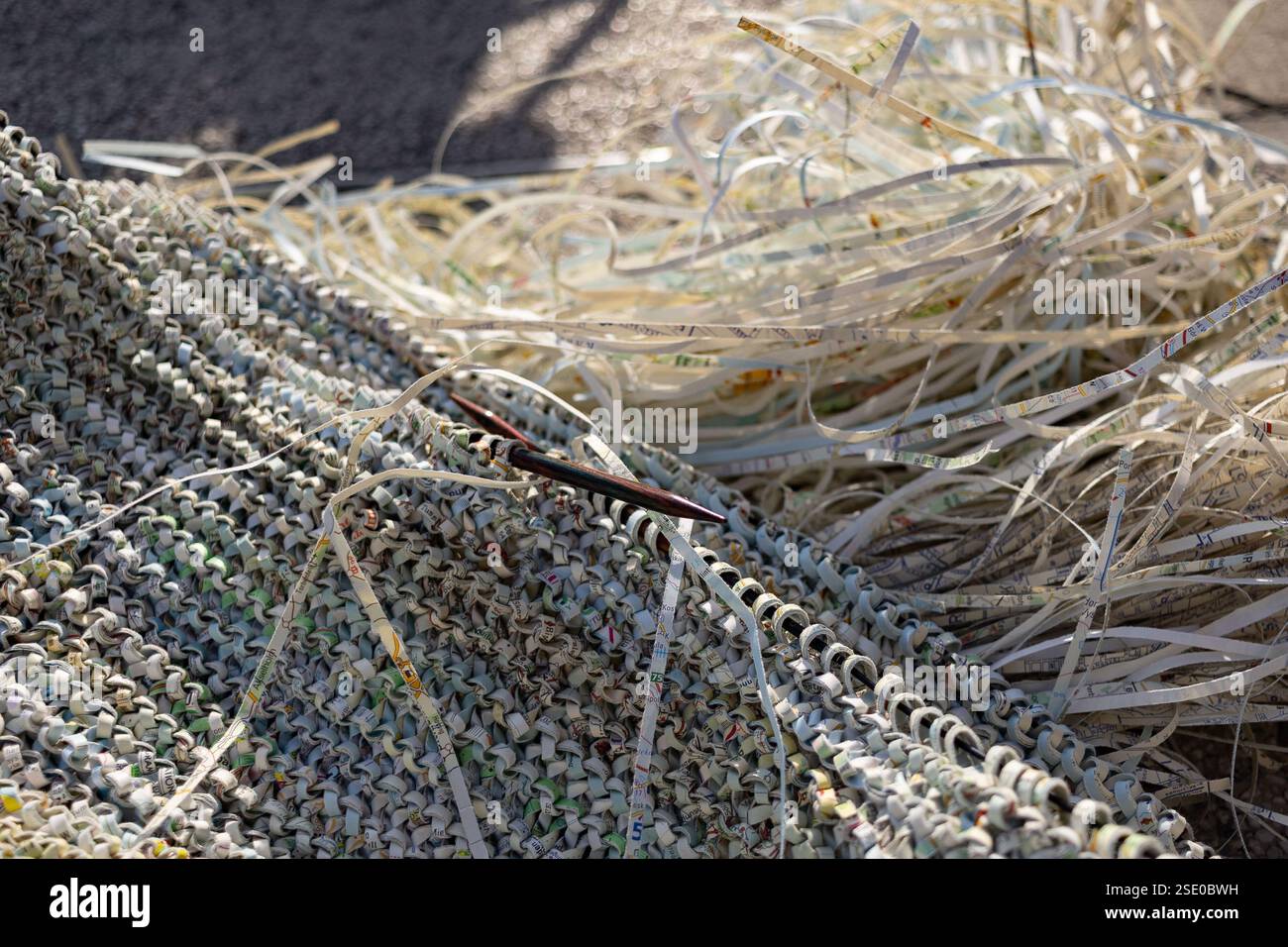 February 13, 2024, Hong Kong, China: Shedded paper and body container ...
