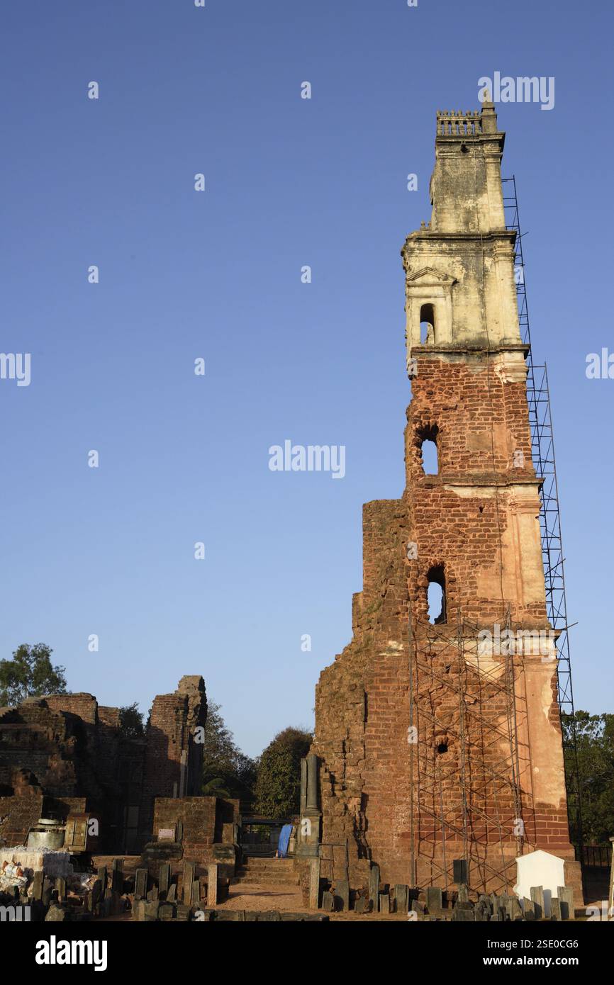 Tower of church of St. Augustine, built in 1602, UNESCO World Heritage ...