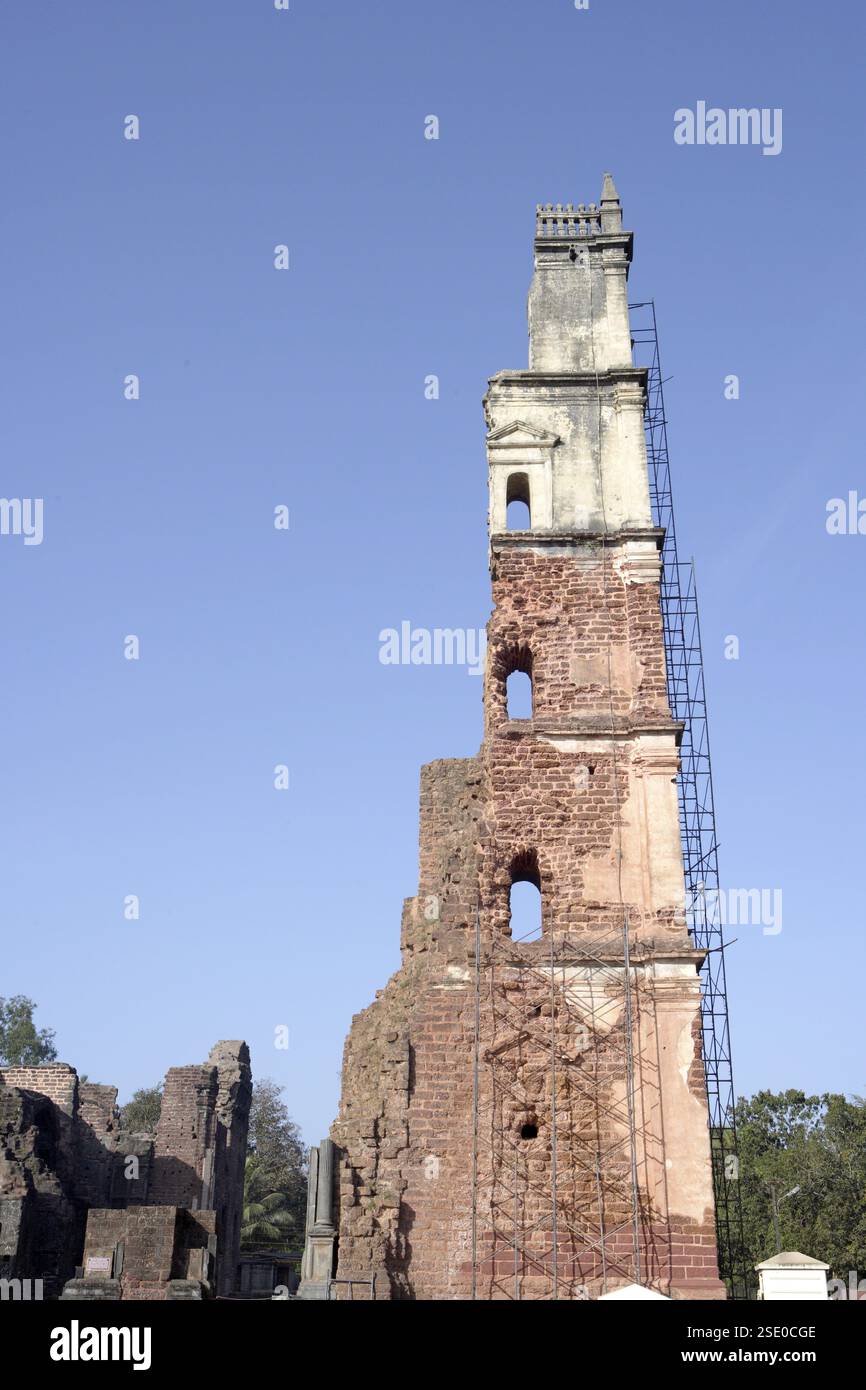 Tower of church of St. Augustine, UNESCO World Heritage, Old Goa, Velha ...