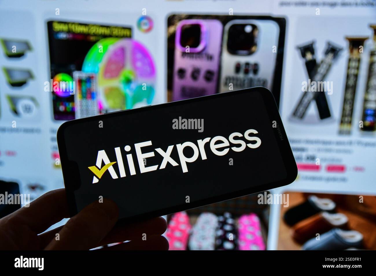 France. 07th Feb, 2025. In this photo illustration, AliExpress company ...