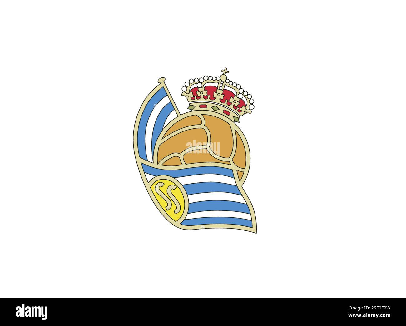 Rotated to right, Real Sociedad Logo 1958, Soccer, Historic Logo from ...