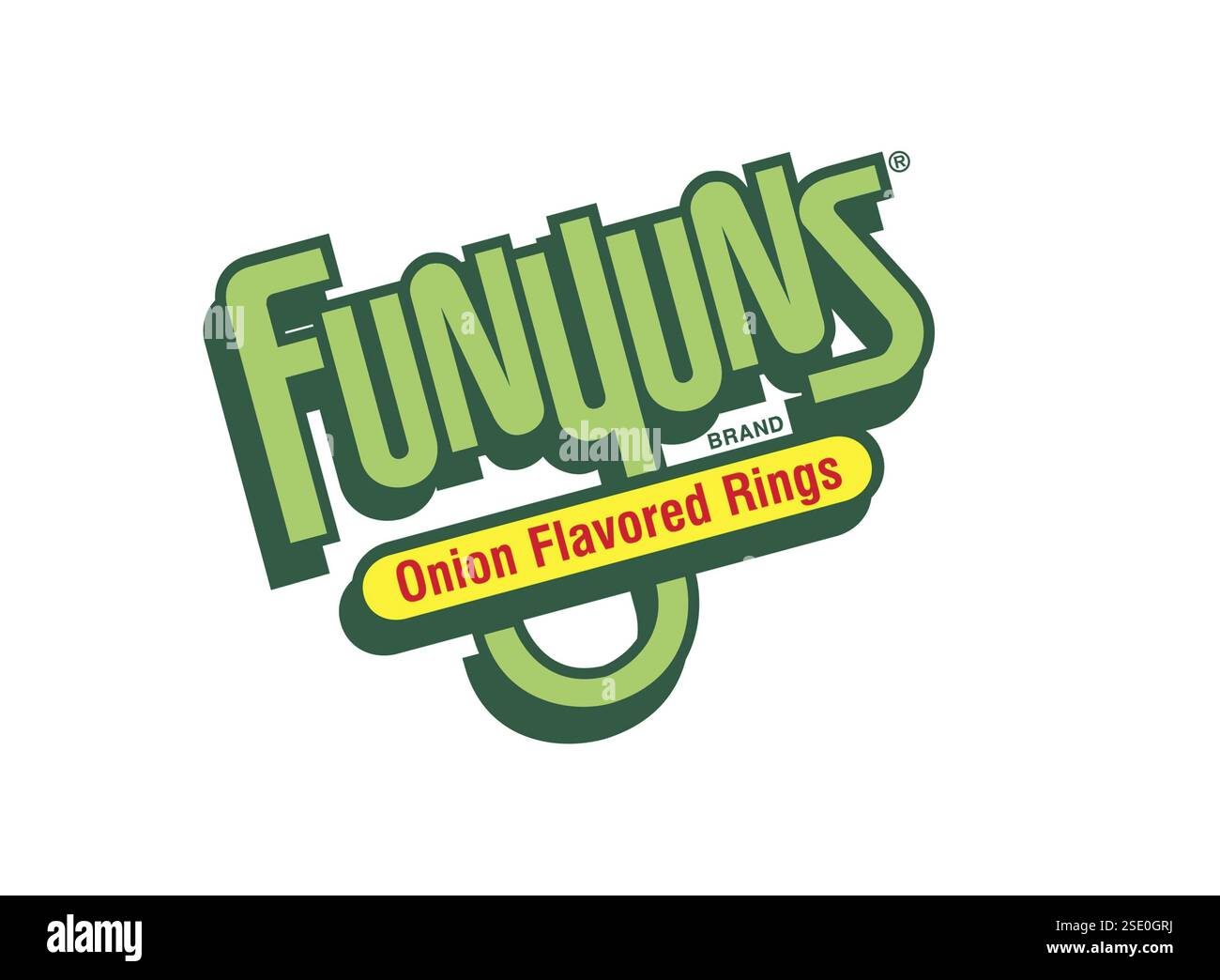 Turned to the left, Funyun's logo, food, logo Stock Photo - Alamy