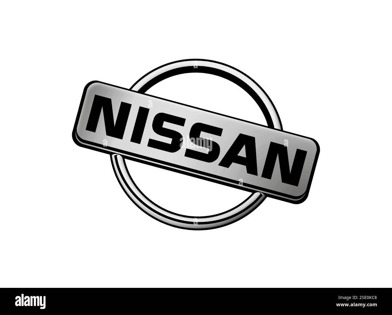 Rotated to right, Nissan Logo 1990, Car, Historic Logo from 1990 Stock ...