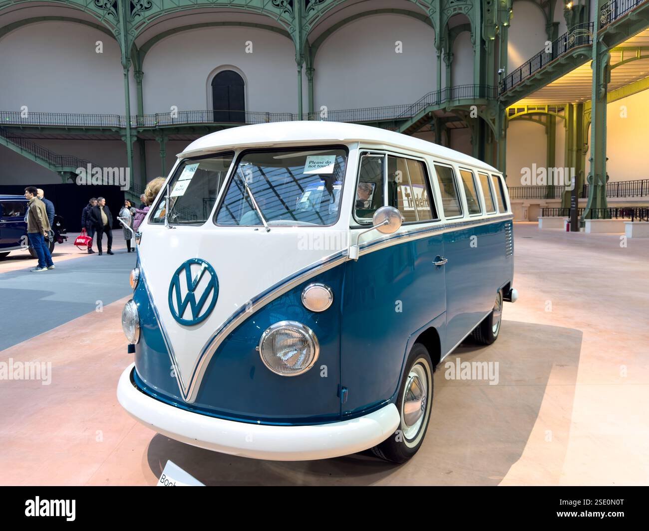 Classic van showcased in a beautiful vintage car exhibition space Stock ...