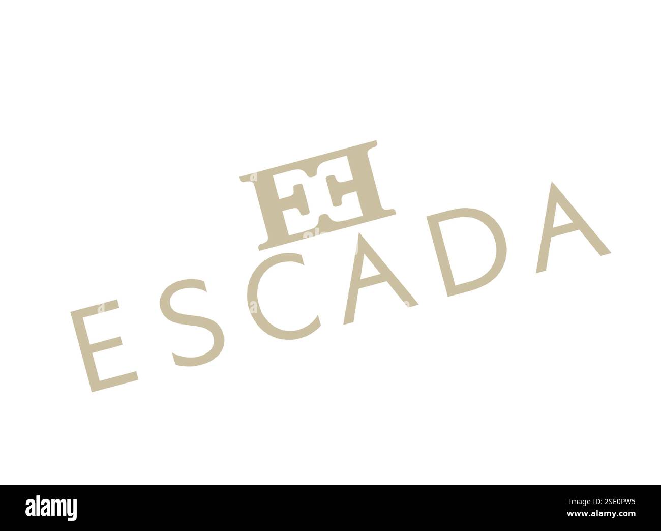 Rotated to left, Escada Logo old, fashion accessories, Logo Stock Photo ...