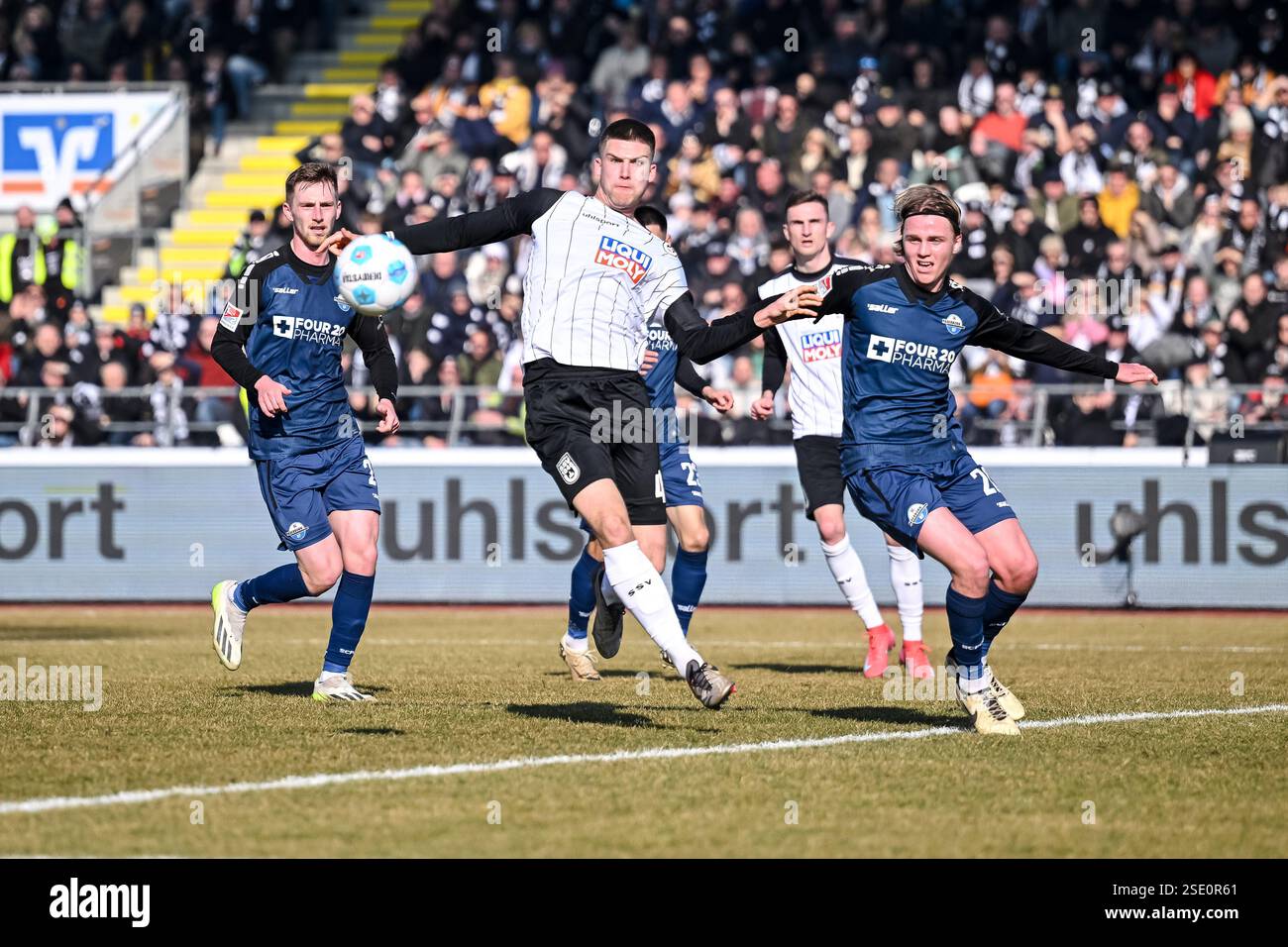 08 February 2025, Baden-Württemberg, Ulm: Soccer, Bundesliga 2 ...
