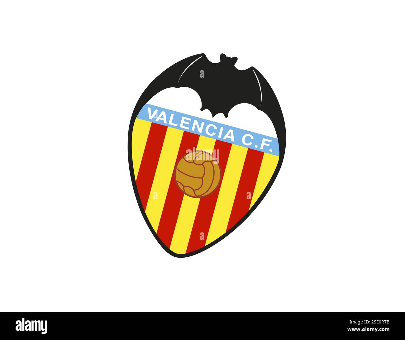 Turned to the right, Valencia logo, football, logo Stock Photo - Alamy