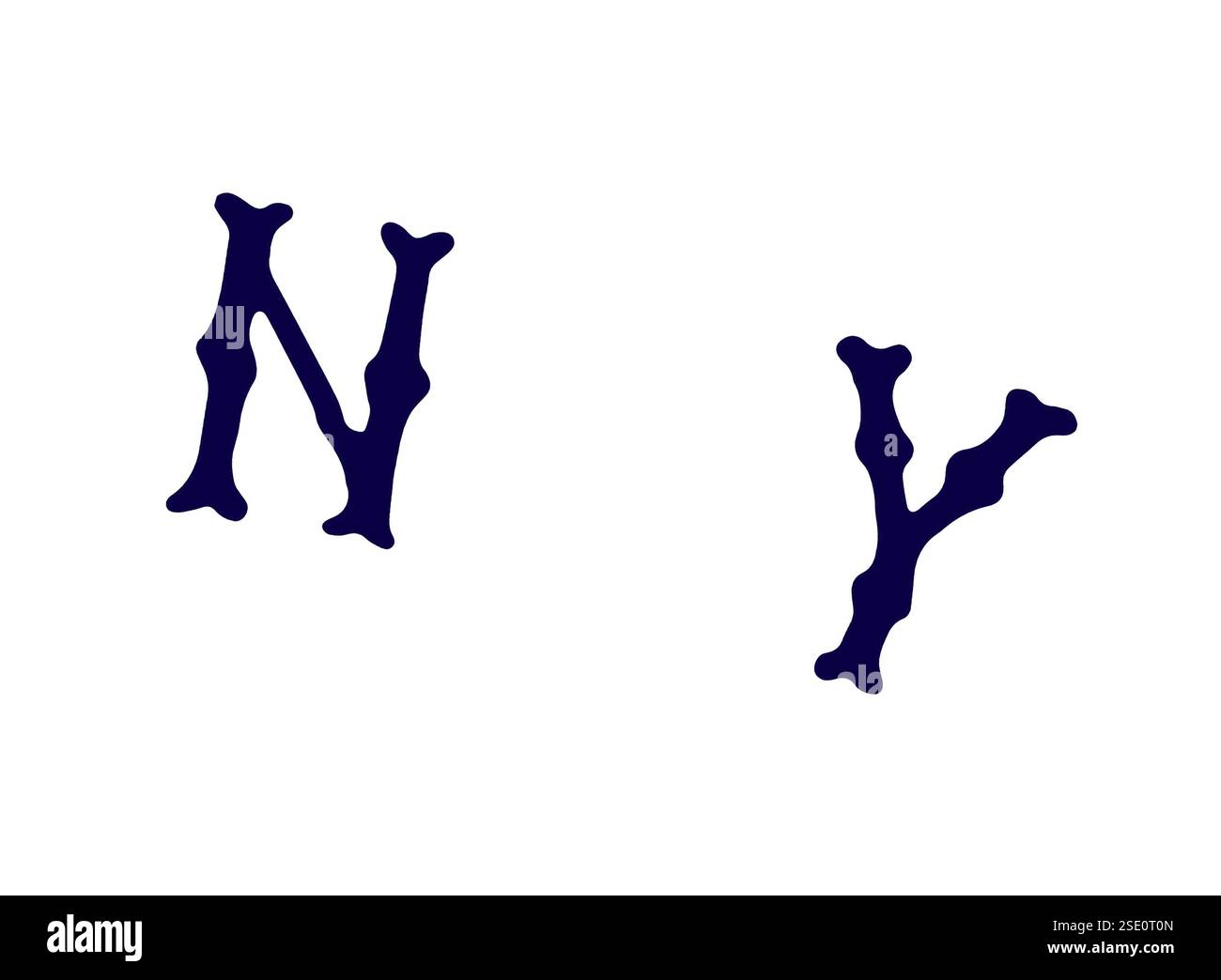 Rotated to right, New York Yankees Logo 1908, Baseball, Historic Logo ...