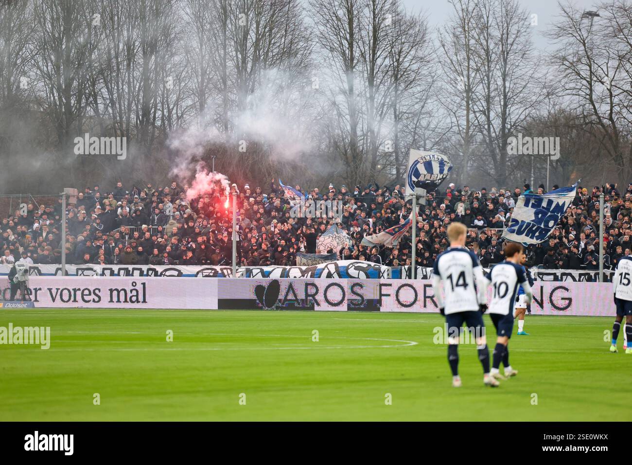 Aarhus, Denmark. 08th Feb, 2025. Superliga traeningkampen mellem AGF og ...