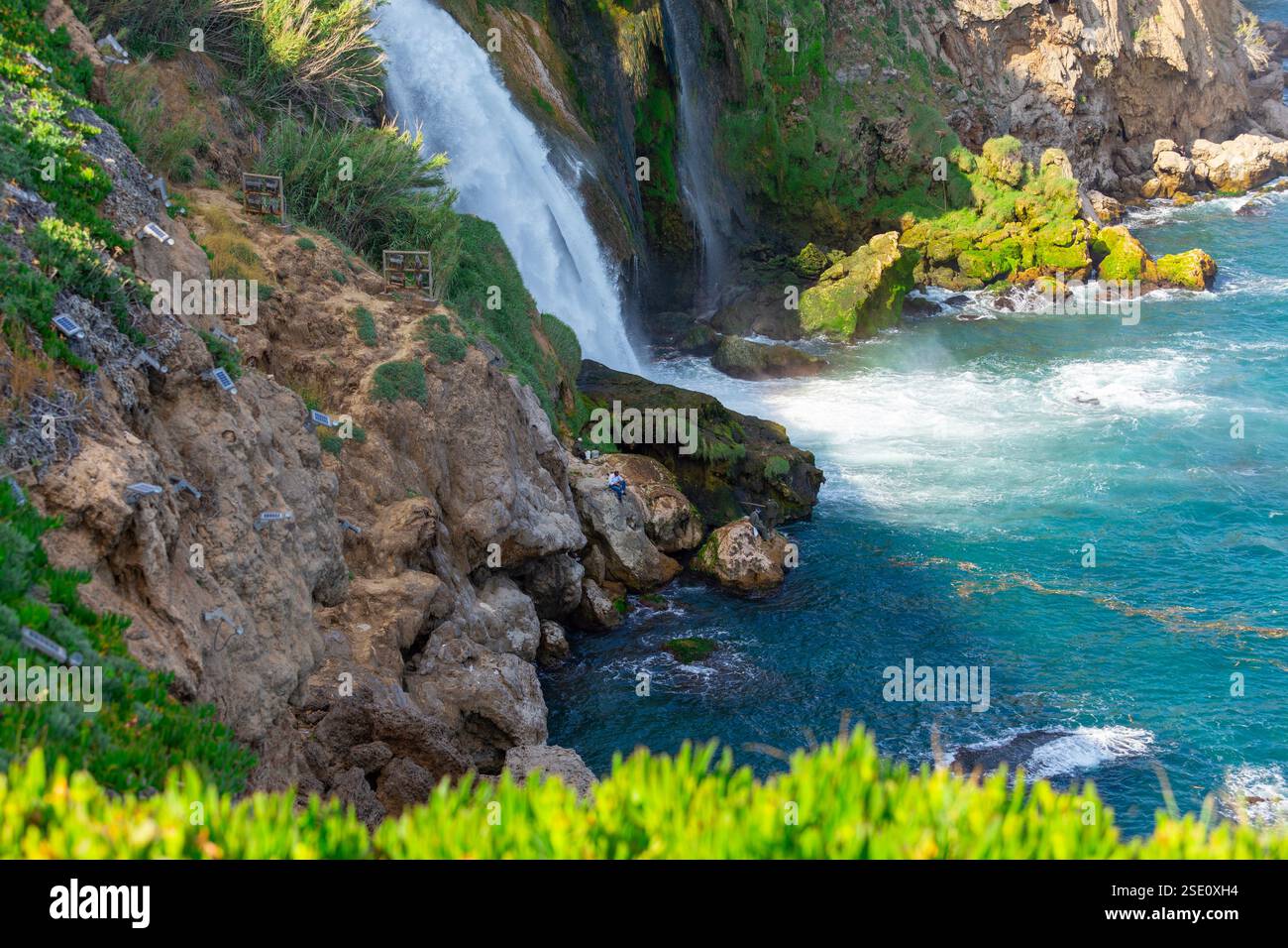 Turkey, Antalya on May 23, 2017. Lower Duden waterfall on the ...
