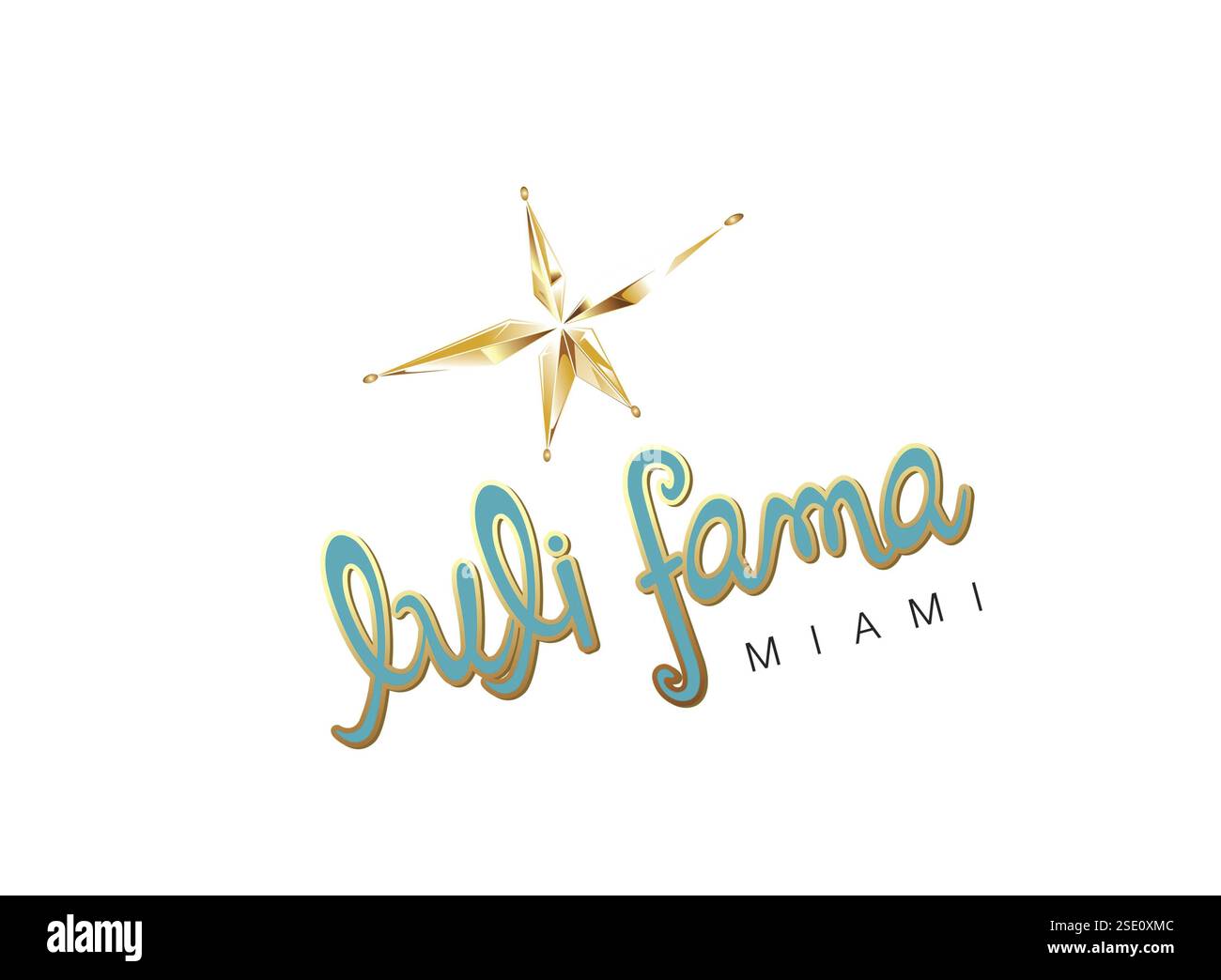 Nach links gedreht, Luli Fama Logo, Modeaccessoires, Logo Stock Photo ...