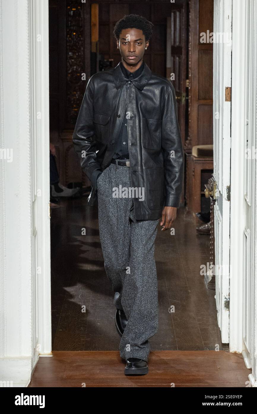 New York, USA. 06th Feb, 2025. A model is seen on the catwalk at the ...