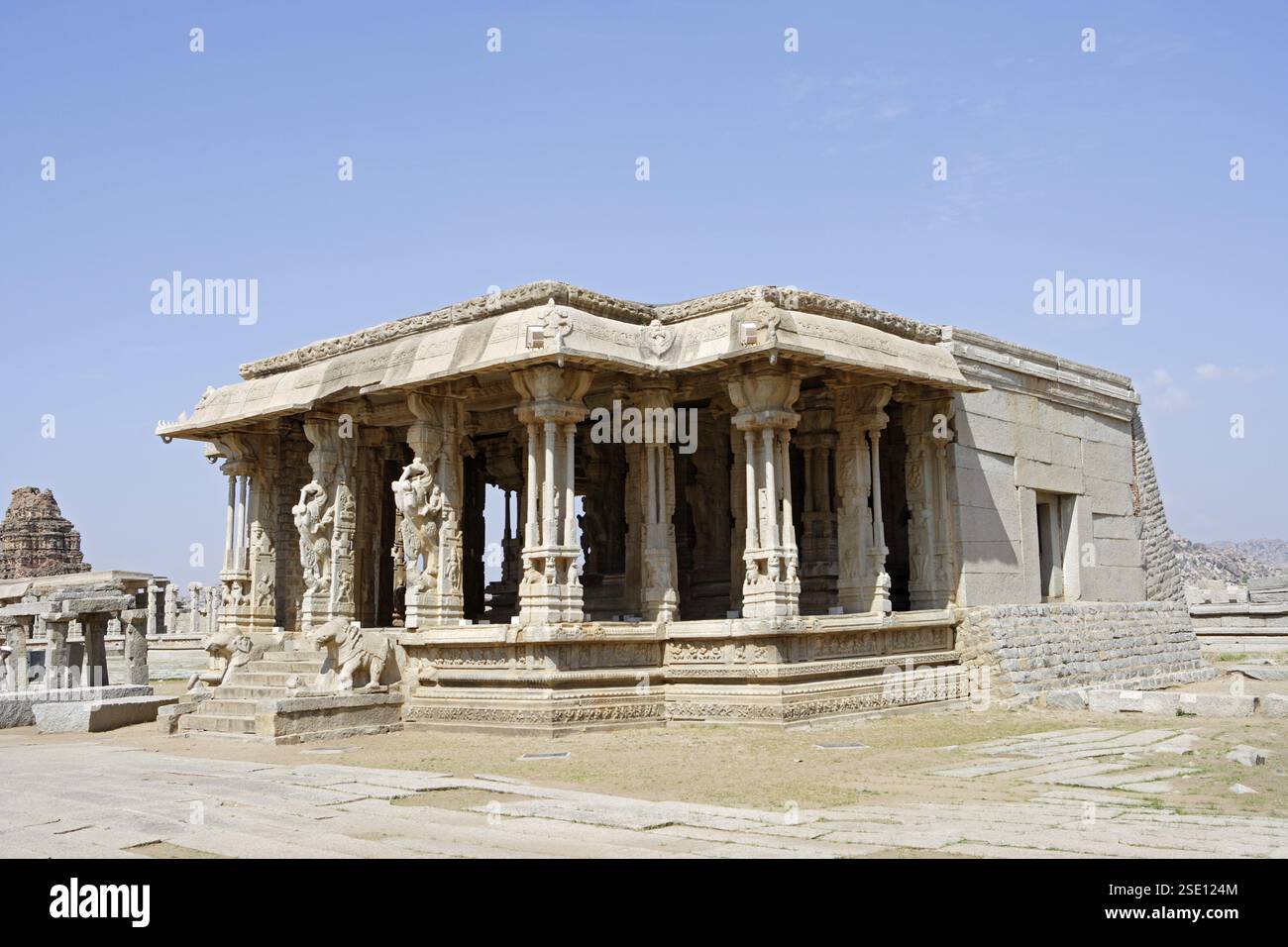 Kalyan mandapas, pillared hall of Vitthal Temple, Hampi, Vijayanagar ...
