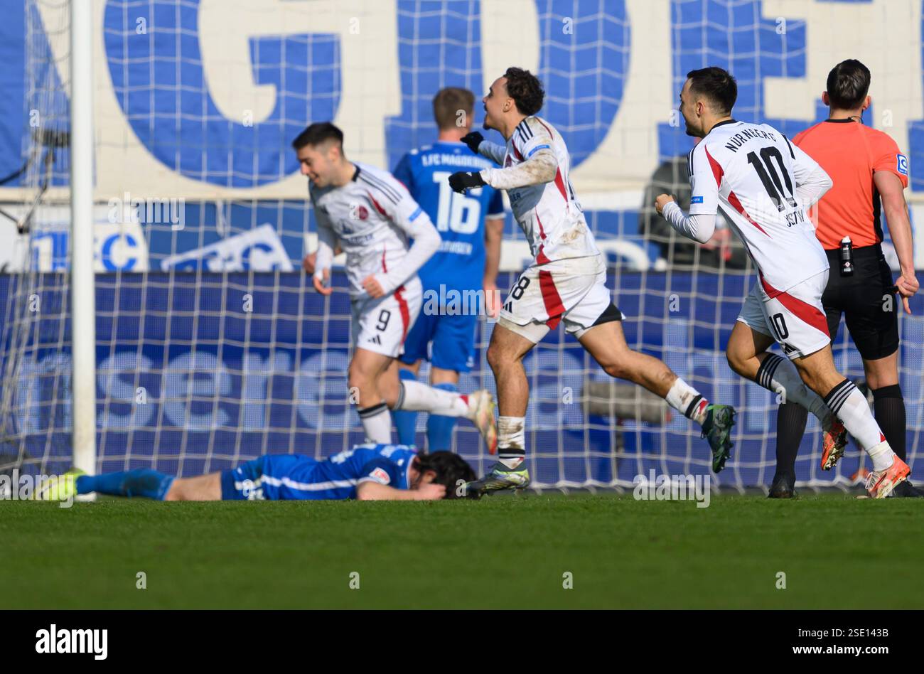 08 February 2025, Saxony-Anhalt, Magdeburg: Soccer: Bundesliga 2, 1. FC Magdeburg - 1. FC ...