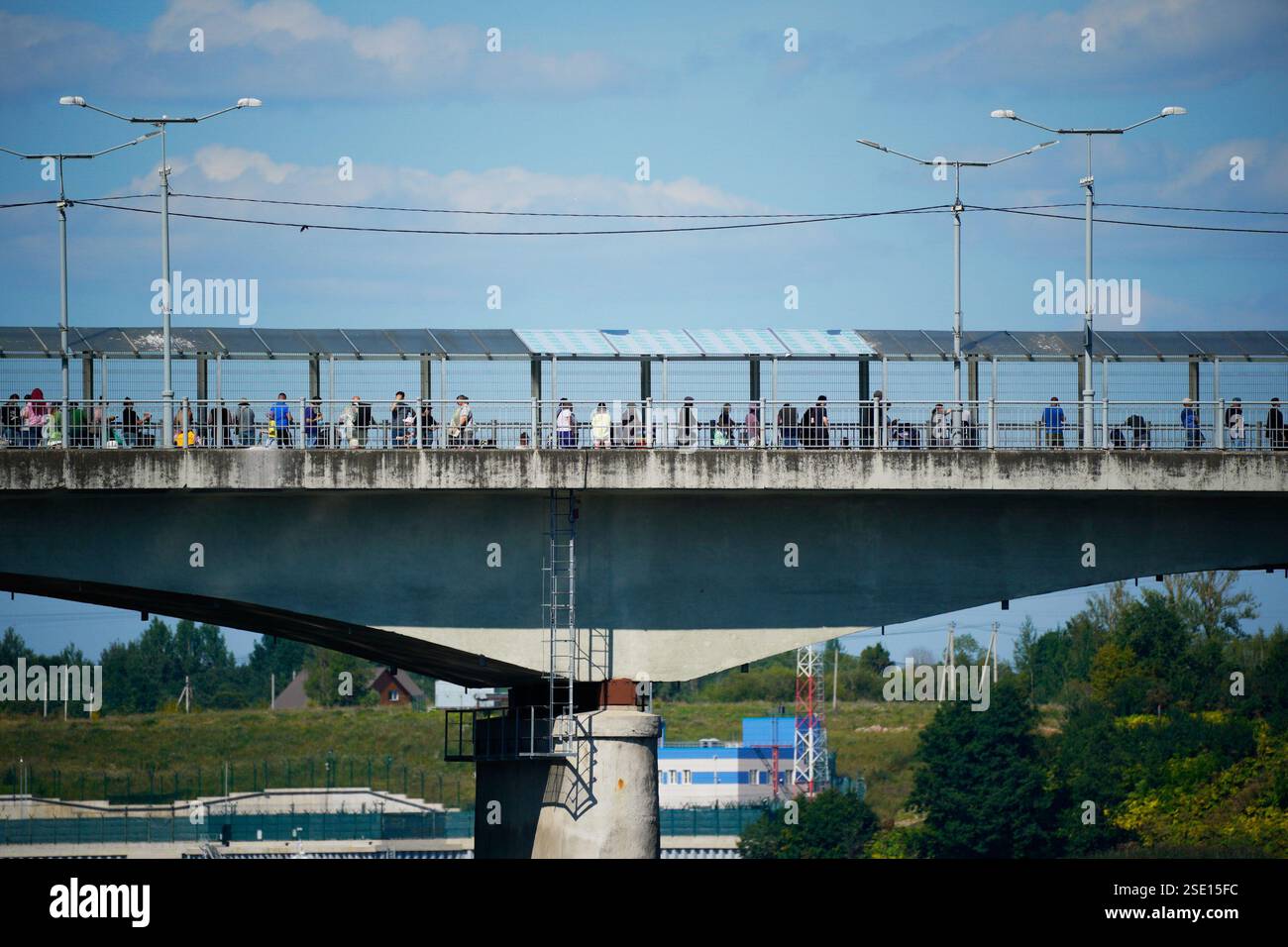 Narva, Estonia. 24th July, 2024. People are seen on the Friendship ...