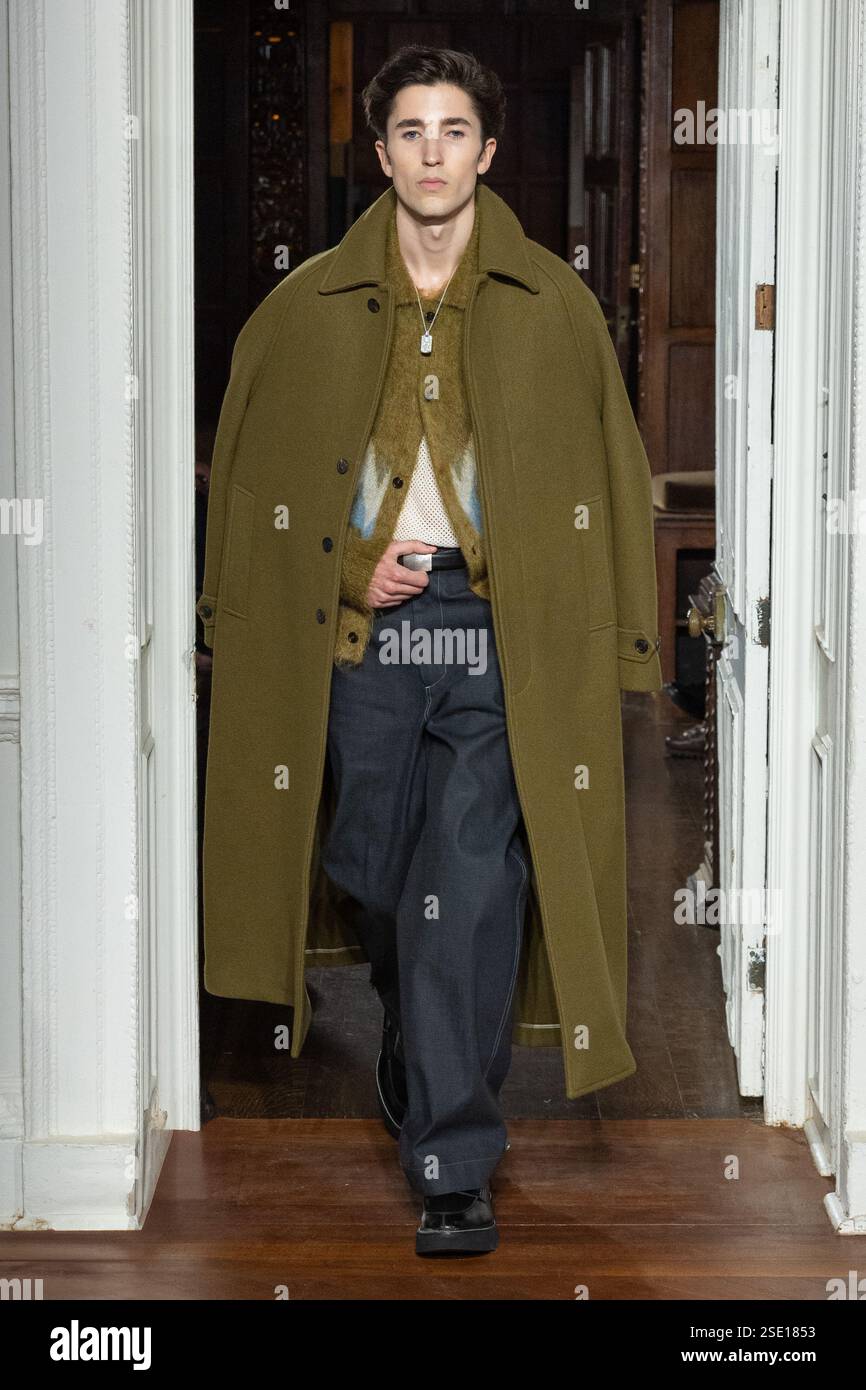 New York, USA. 06th Feb, 2025. A model is seen on the catwalk at the ...