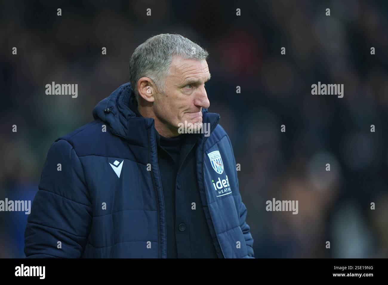 West Bromwich Albion manager Tony Mowbray during the Sky Bet ...