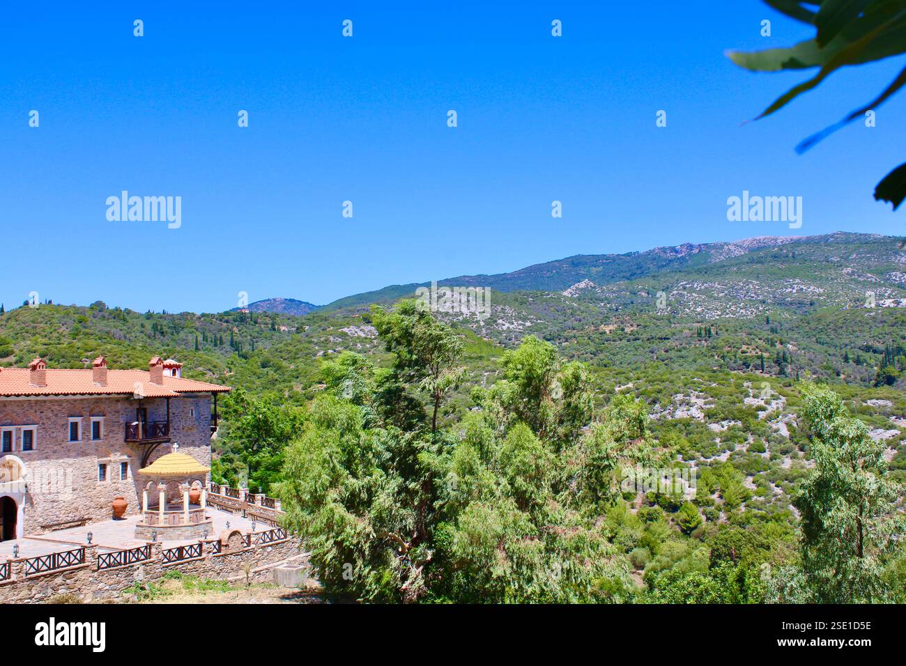 Megali Panagia Monastery, a historic Greek Orthodox monastery in Samos ...