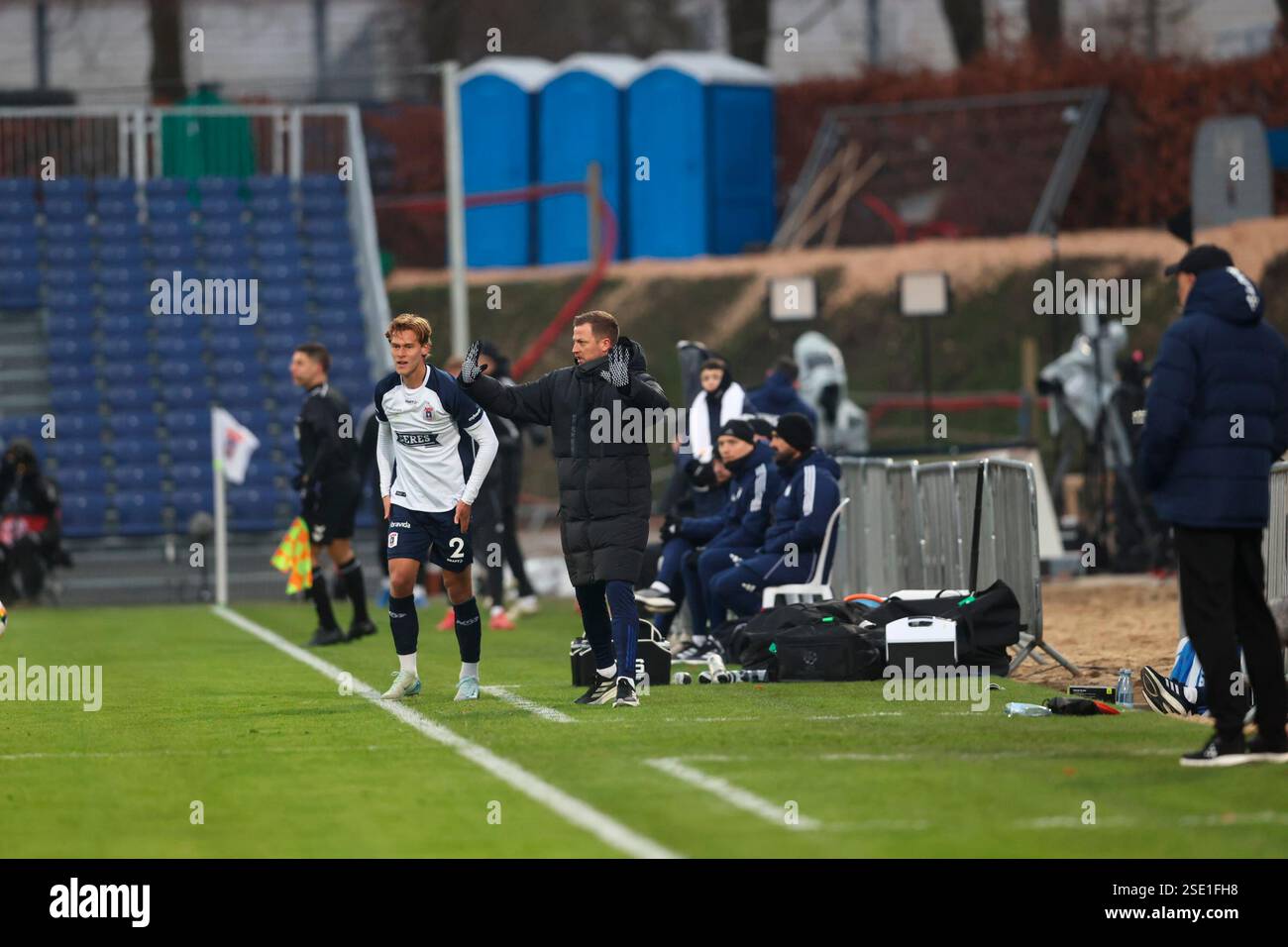 Aarhus, Denmark. 08th Feb, 2025. Superliga traeningkampen mellem AGF og ...