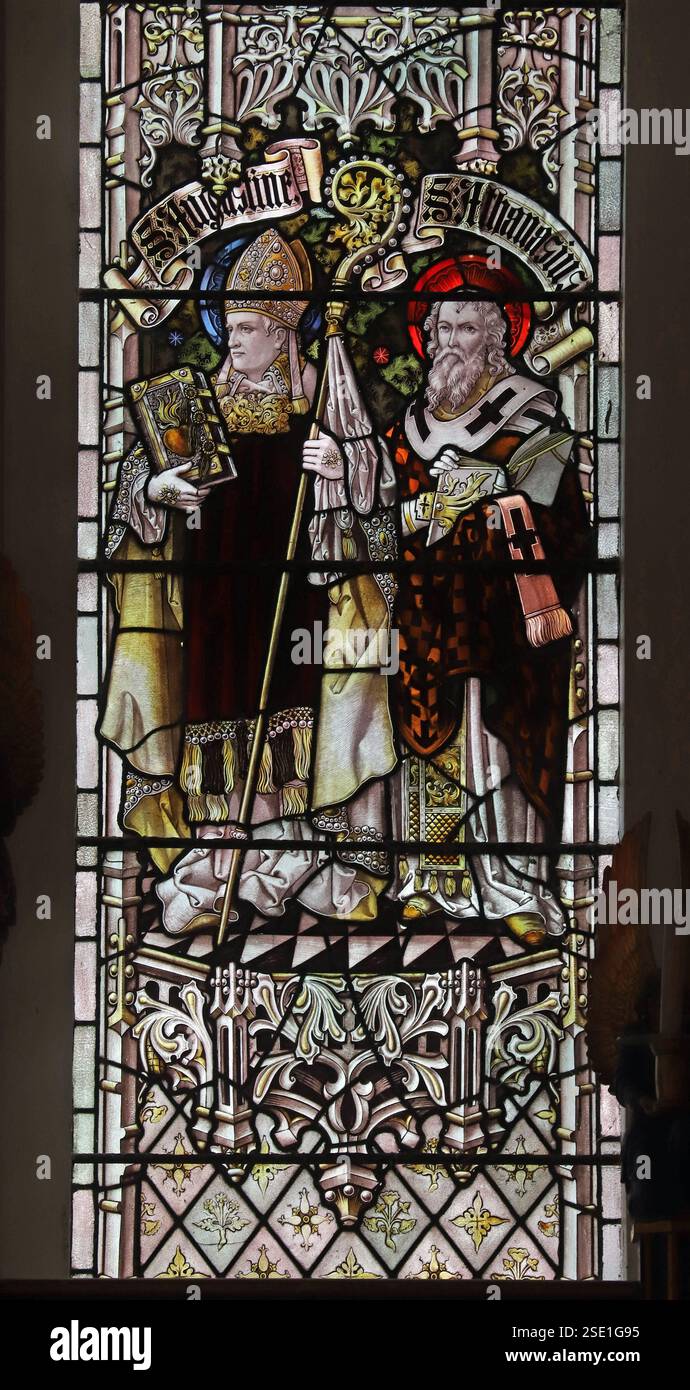 Stained glass window by Percy Bacon & Brothers depicting Ssaint ...