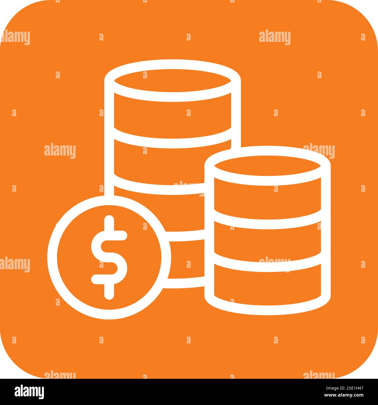 Money coins icon outline Stock Vector Images - Alamy