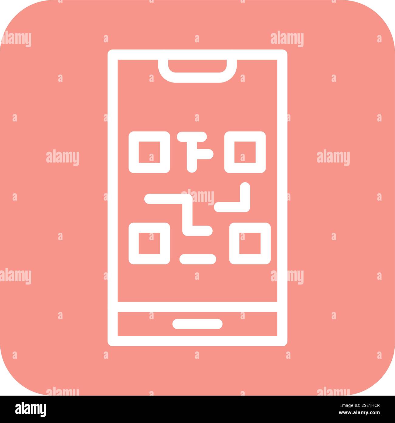 Qr code outline vector Cut Out Stock Images & Pictures - Alamy