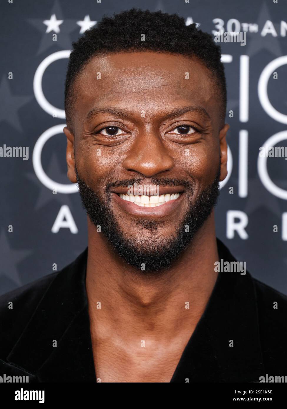 SANTA MONICA, LOS ANGELES, CALIFORNIA, USA - FEBRUARY 07: Aldis Hodge ...
