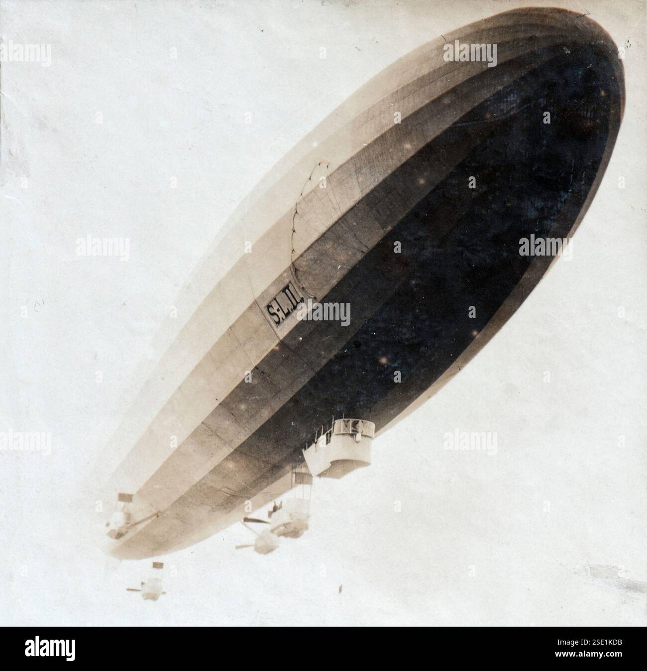 The flight of one of the german SL II Graf Zeppelin airship Stock Photo ...