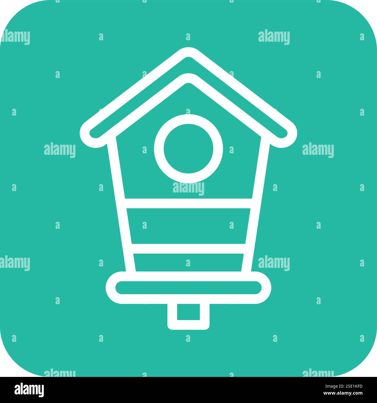 Bird house icon flat Stock Vector Images - Alamy