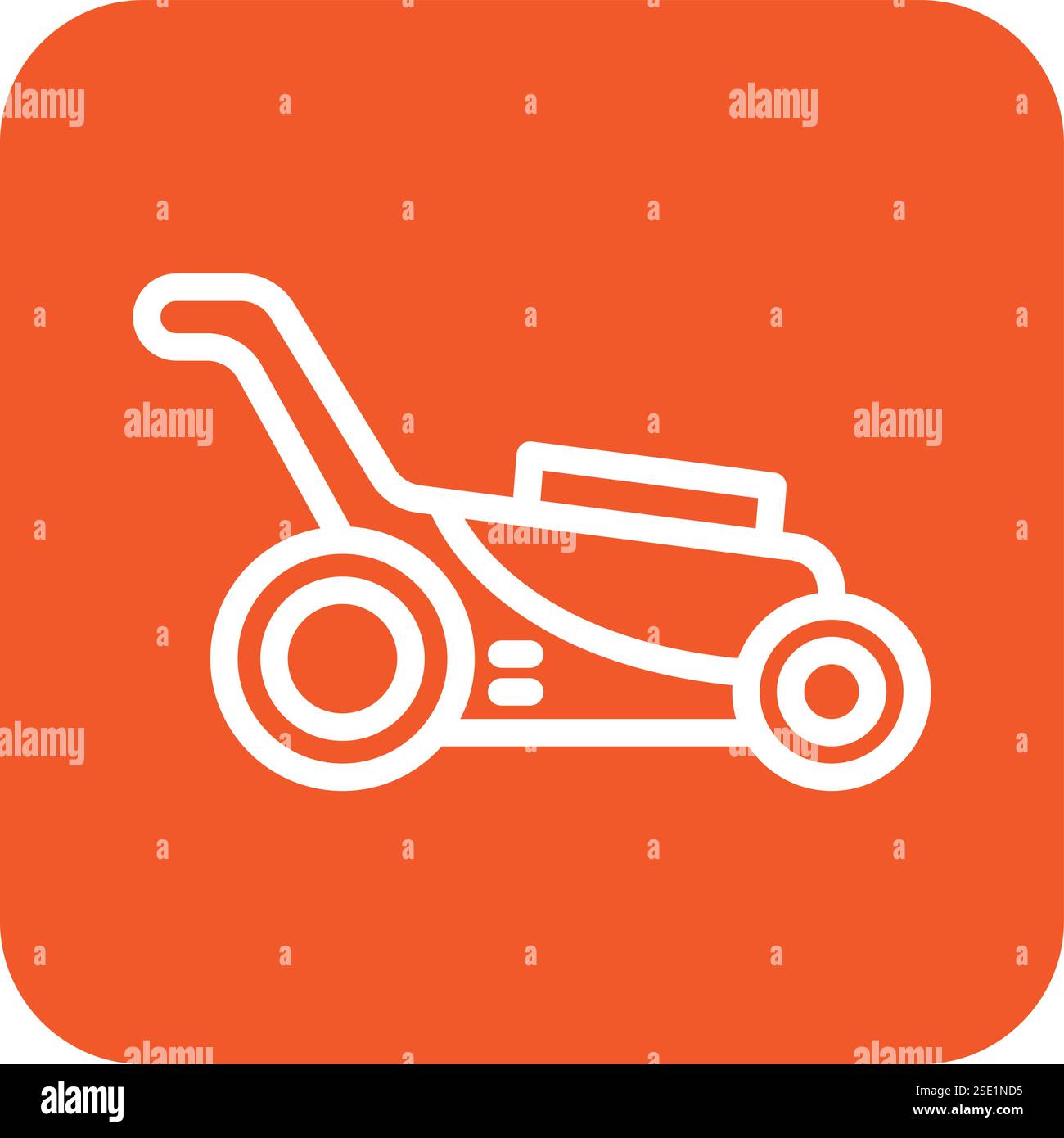 Mower line icon outline Cut Out Stock Images & Pictures - Alamy