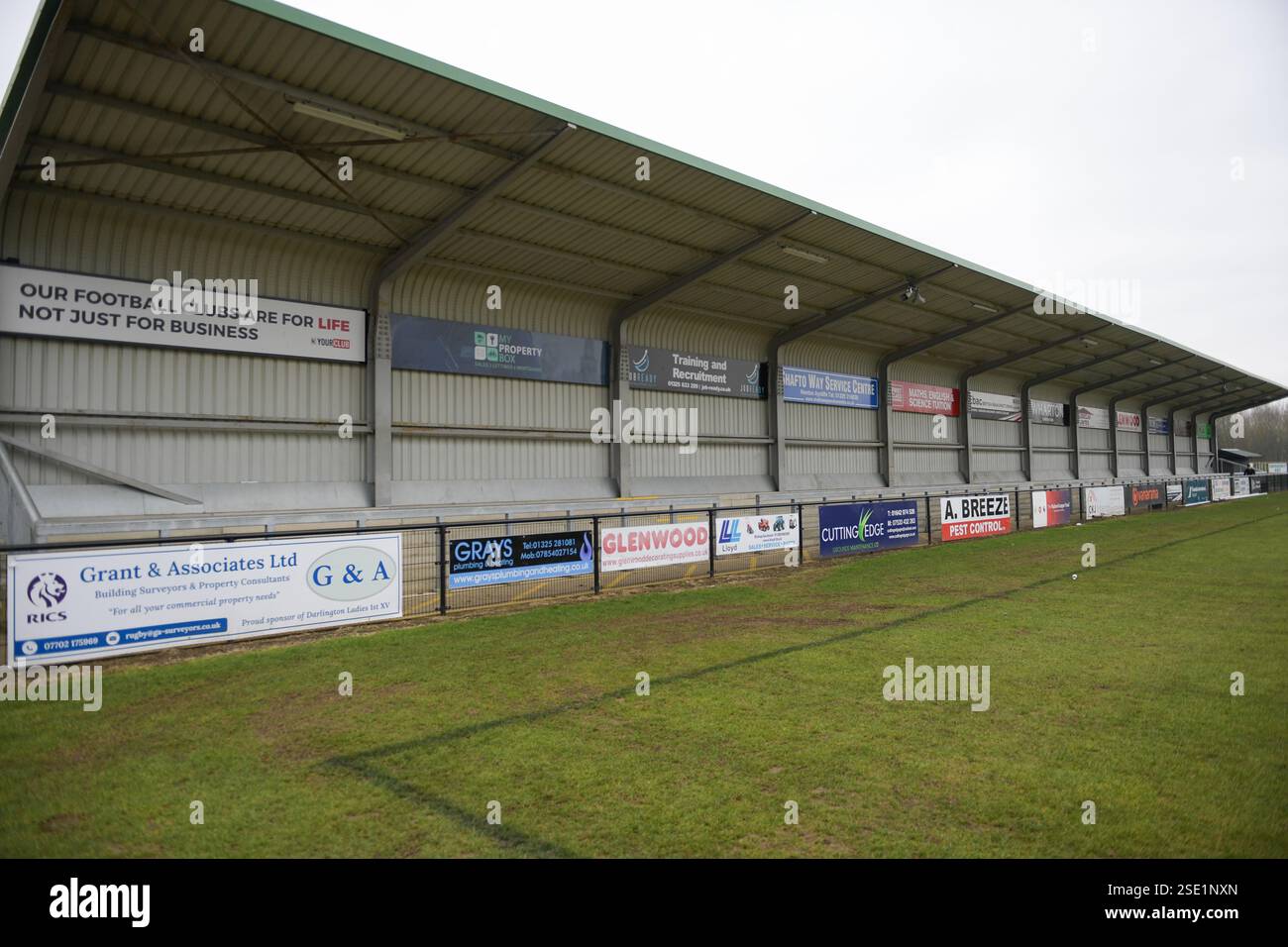 General View of Blackwell Meadows home of Darlington FC during the ...