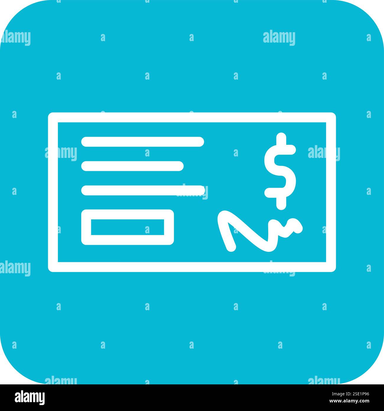 Bank cheque Vector Icon Design Illustration Stock Vector Image & Art ...
