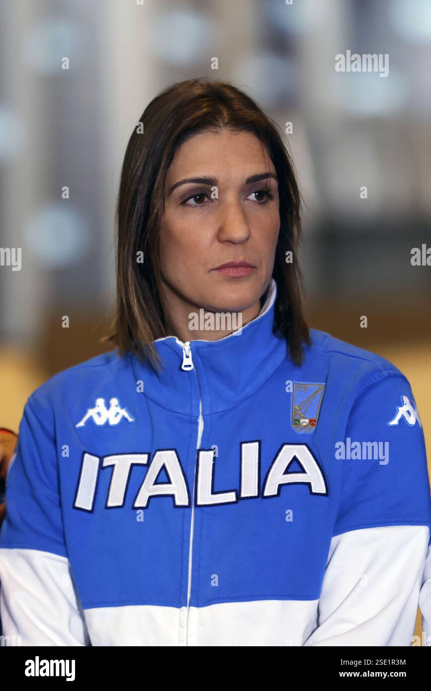 Turin, Italy. 08th Feb, 2025. Arianna d'Errigo Paris 2024 olympic medal ...