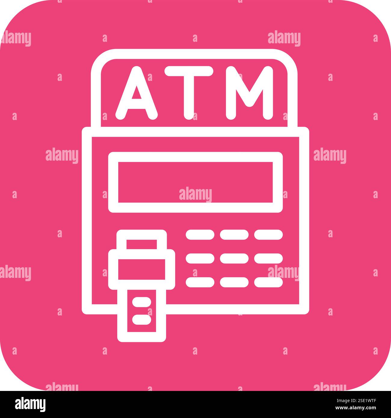 Atm icon flat illustration hi-res stock photography and images - Alamy