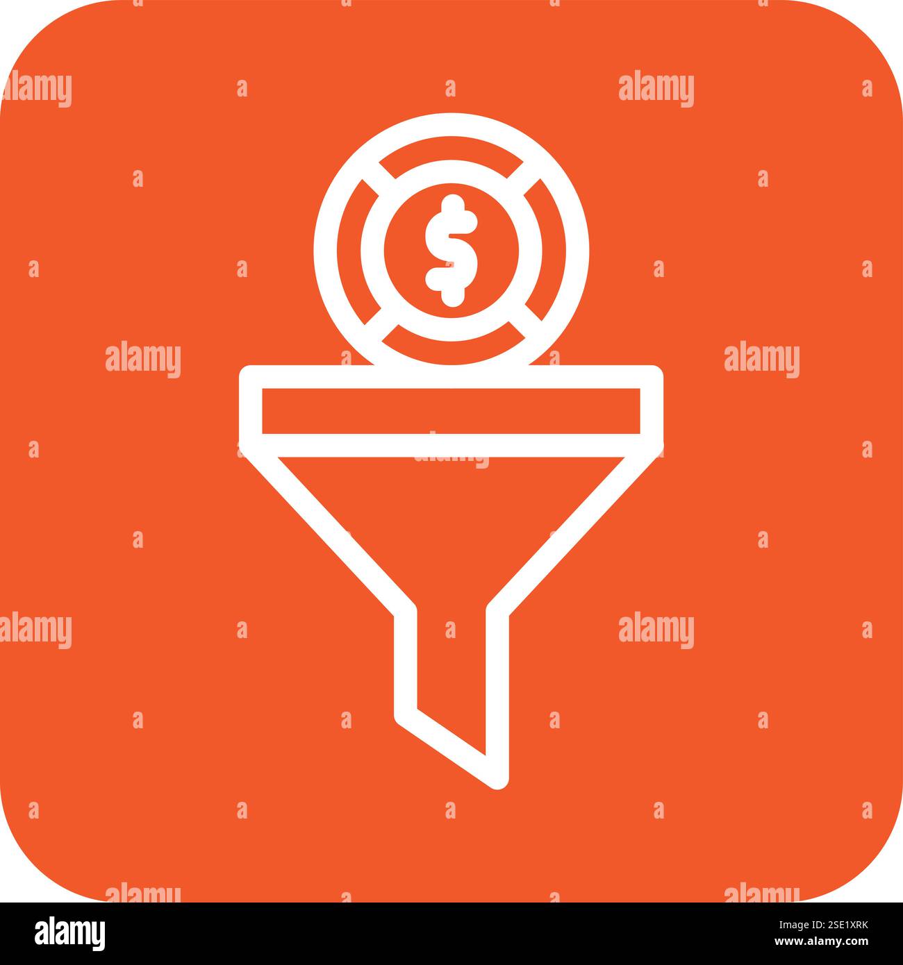 Coin funnel icon outline Stock Vector Images - Alamy