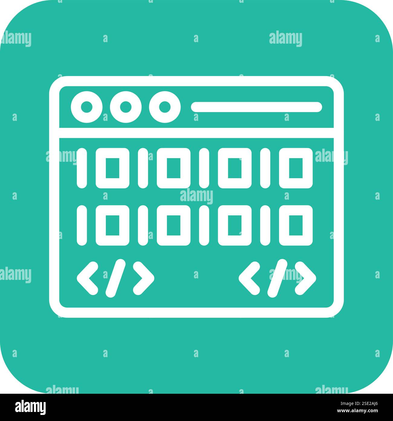 Binary code flat icons Stock Vector Images - Alamy