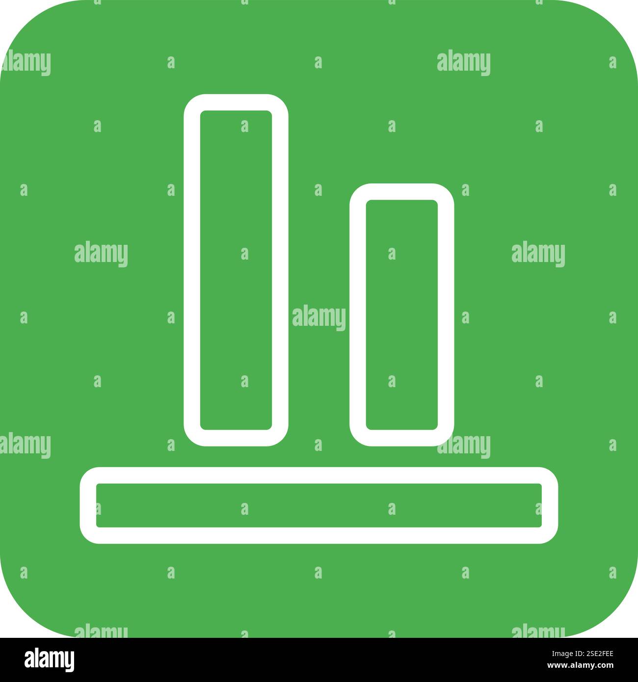 Bottom alignment Vector Icon Design Illustration Stock Vector Image ...