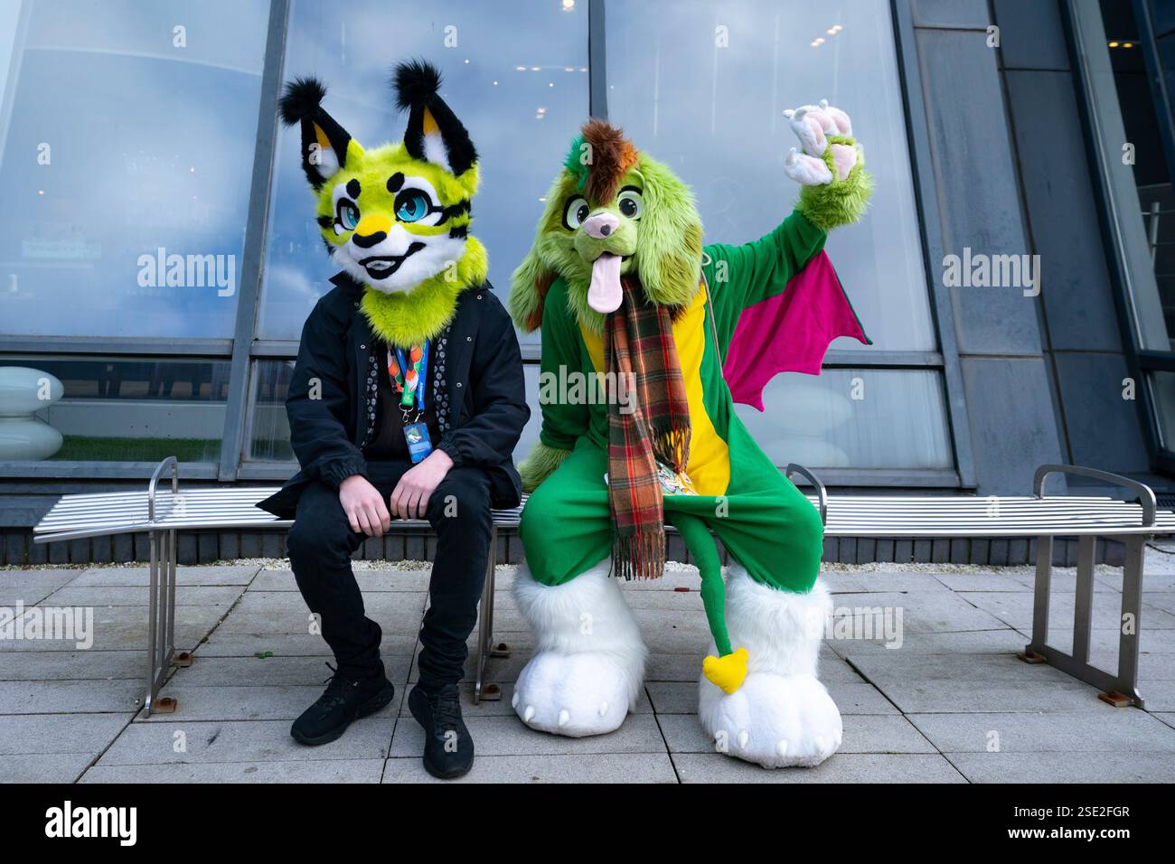 Glasgow, Scotland, UK. 8th February, 2025. Participants in furry suits ...