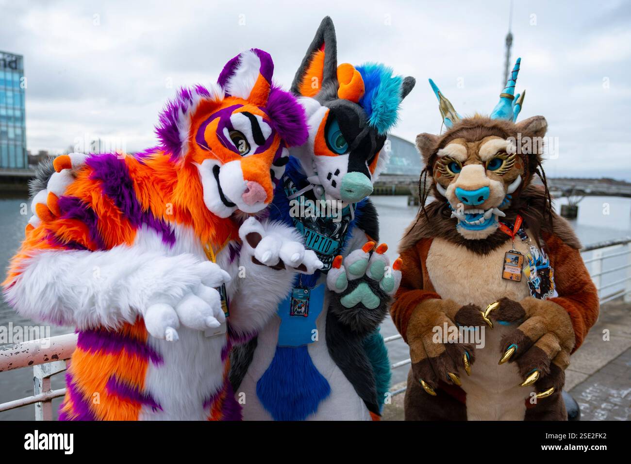 Glasgow, Scotland, UK. 8th February, 2025. Participants in furry suits ...