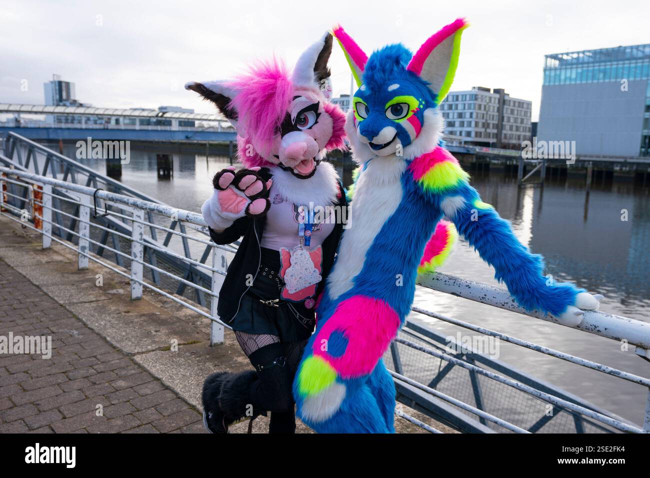 Glasgow, Scotland, UK. 8th February, 2025. Participants in furry suits ...