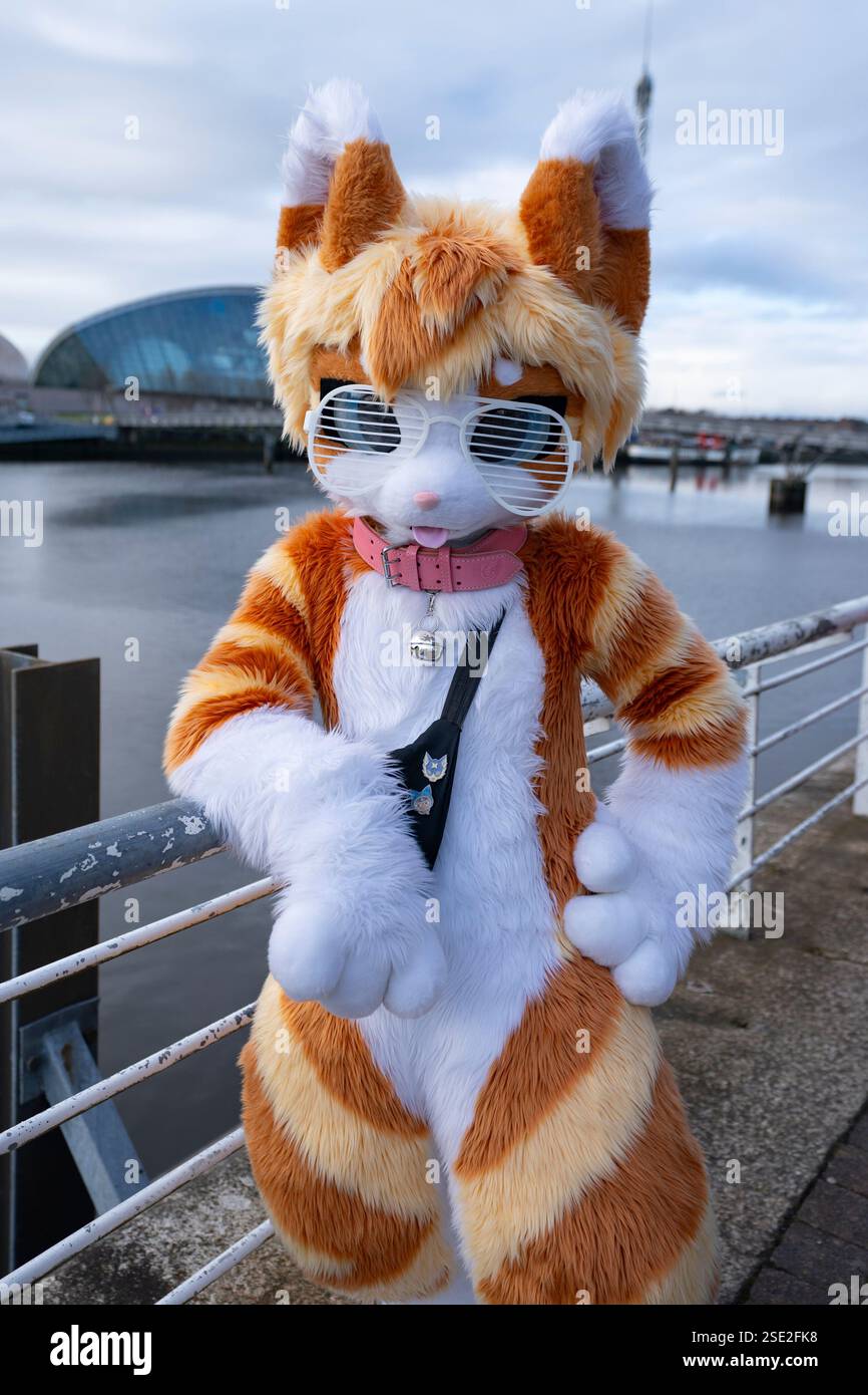 Glasgow, Scotland, UK. 8th February, 2025. Participants in furry suits ...