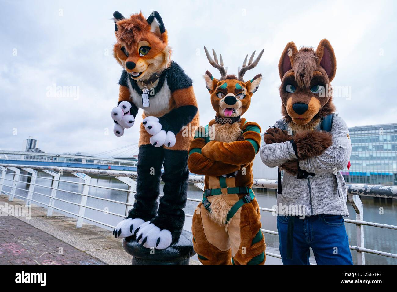 Glasgow, Scotland, UK. 8th February, 2025. Participants in furry suits ...
