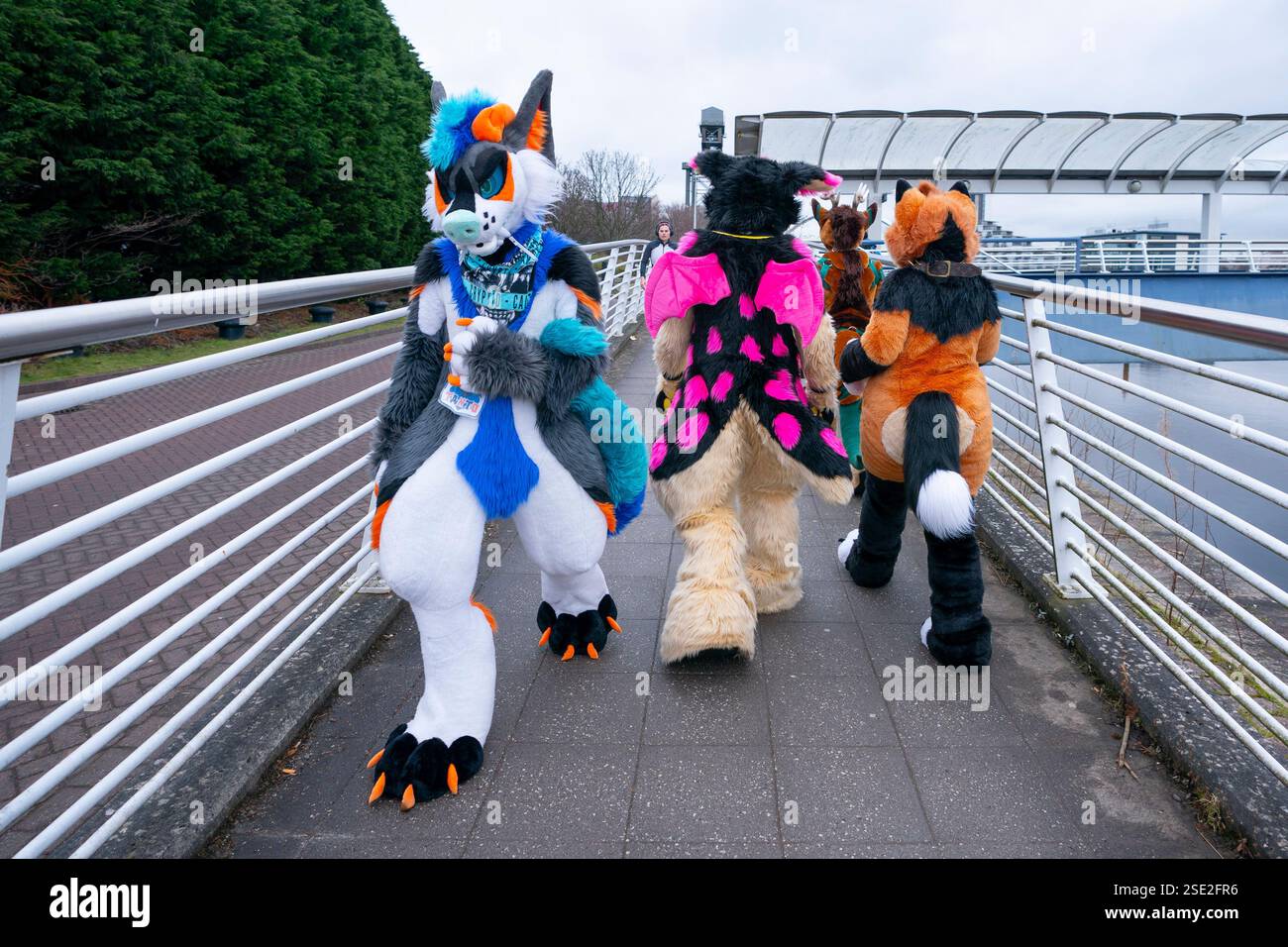 Glasgow, Scotland, UK. 8th February, 2025. Participants in furry suits ...